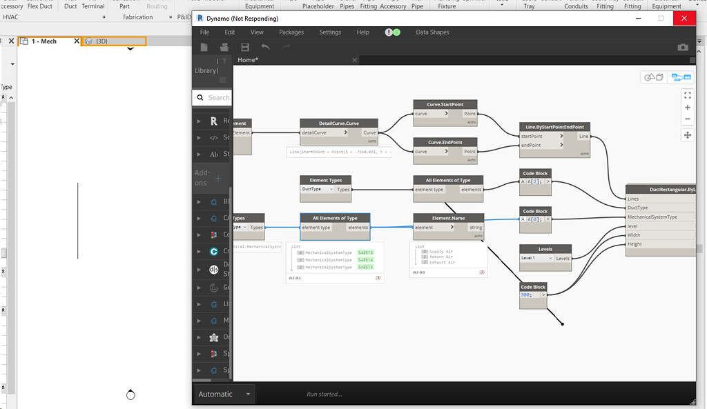 MEP modeling from detail lines - Revit - Dynamo