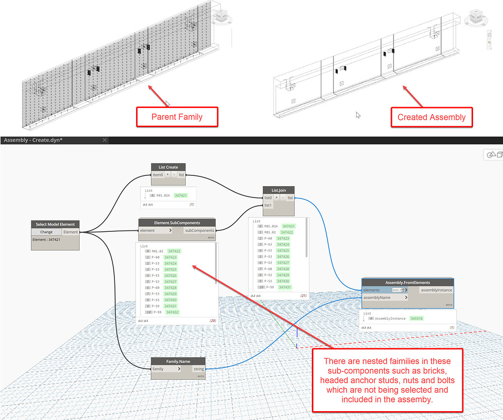 Nested Nested Components for Assembly - Revit - Dynamo