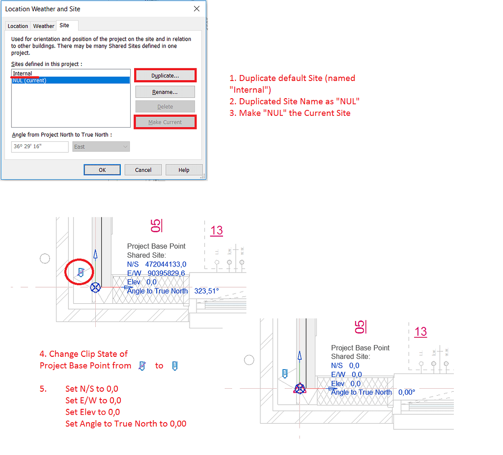 Create new site location with Project Base Point - Revit - Dynamo