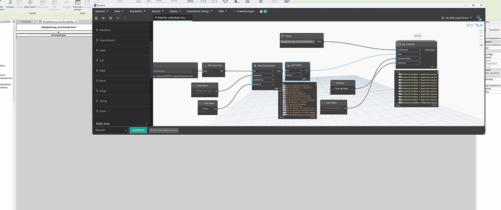 Filling a key schedule - Revit - Dynamo