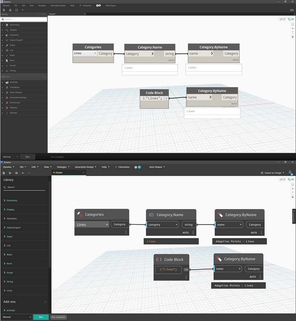 Lines Category in Dynamo for Revit 2023 and later - Revit - Dynamo