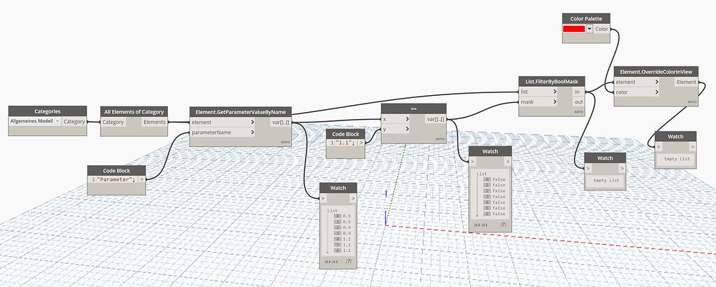 Change Element Colour based on parameter value 1 - Revit - Dynamo