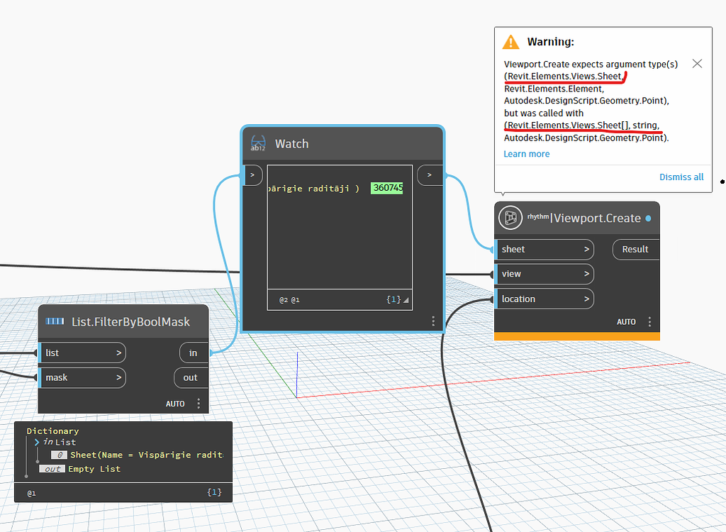 Viewport.Create doesn't see the sheets node - Revit - Dynamo