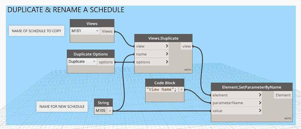 Duplicate Schedule and modify filter - Revit - Dynamo