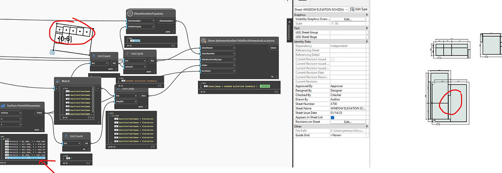 Sheet view creation wrong location placement - Dynamo