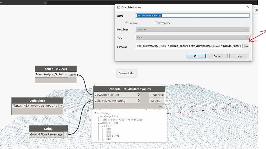 Read calculated parameter formula from schedule - Revit - Dynamo