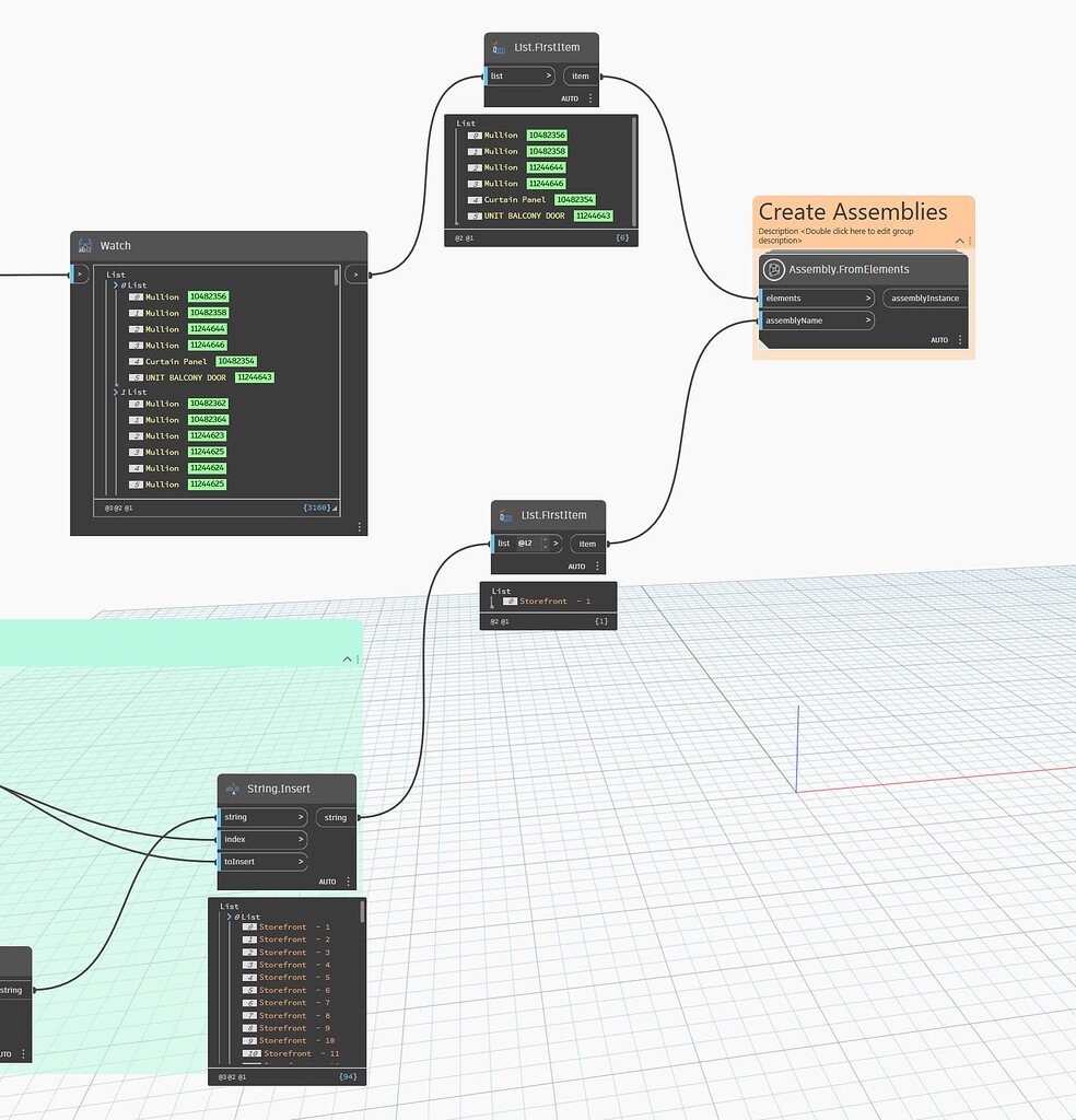Creating Assemblies - Not working, no Errors though - Revit - Dynamo