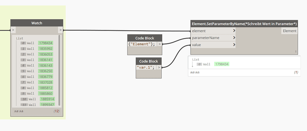 Edit all elements of the list with Element.SetParameterByName - Revit - Dynamo