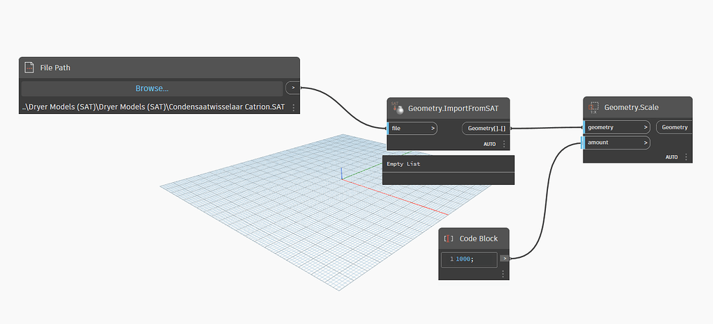 Importing SAT File to Dynamo script and converting it to Geometry - Geometry - Dynamo
