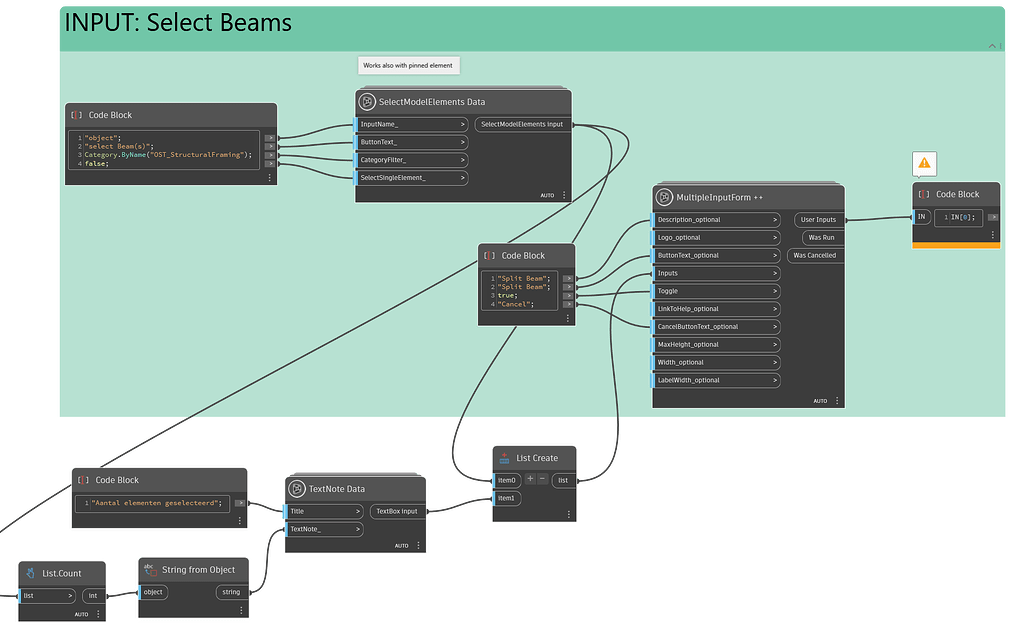 Data-Shapes: how to select multiple objects and continu script? - Revit - Dynamo
