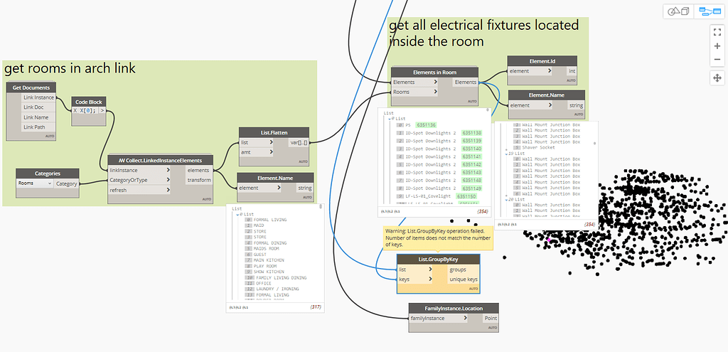 Get element room location from linked file - Dynamo Player - Dynamo