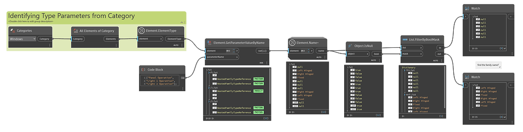 Nested family - finding parameter value - Revit - Dynamo