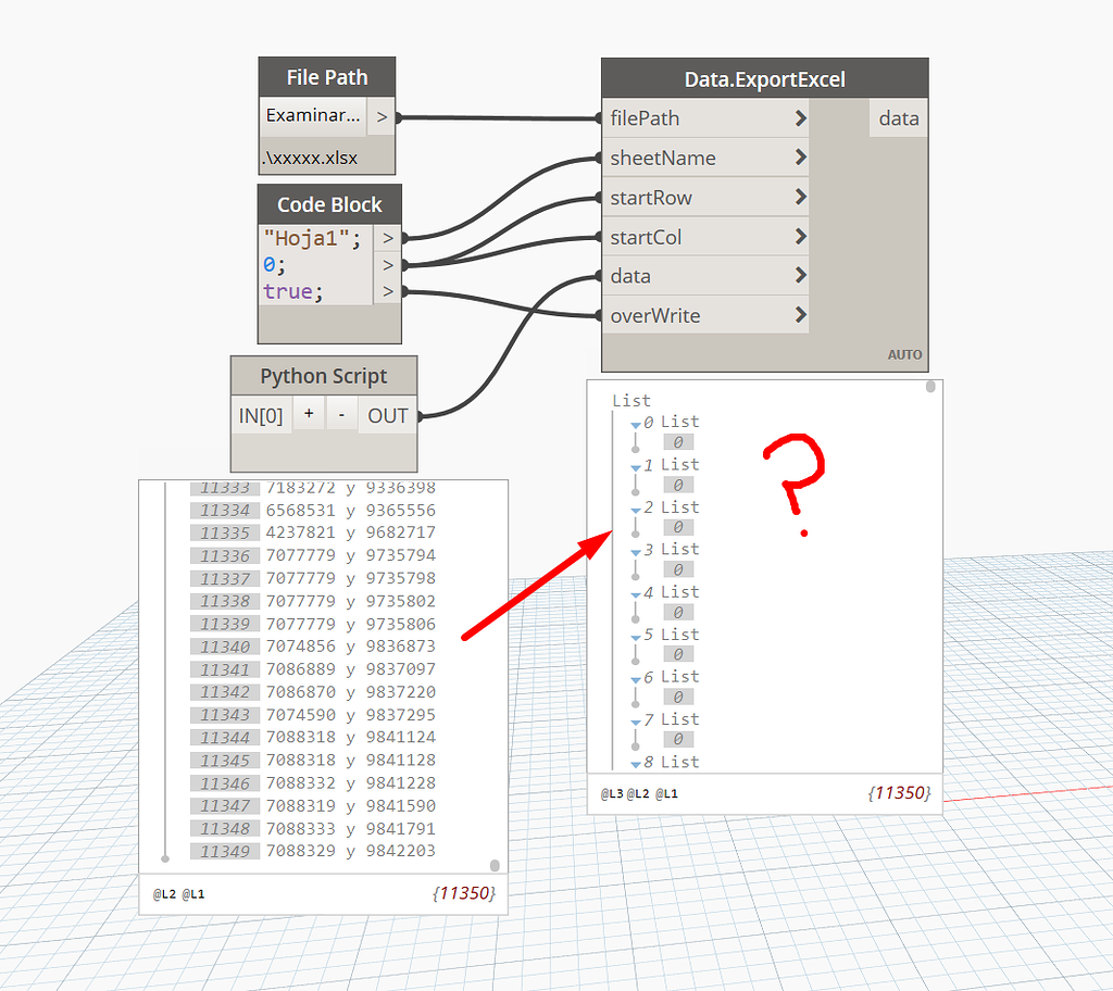 Id warnings error when exporting to excel - Revit - Dynamo