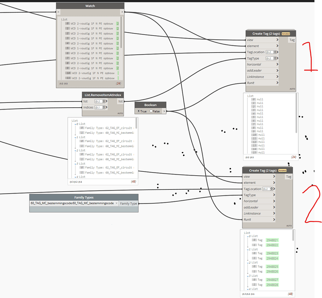 Create Tag not working - Lists-Logic - Dynamo