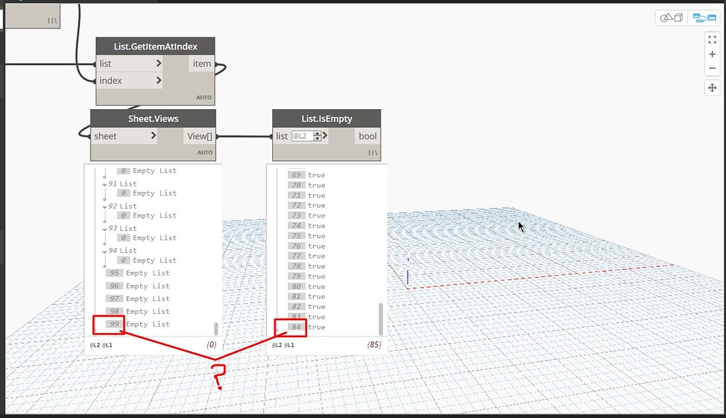 Analyze empty lists and sublists - Revit - Dynamo