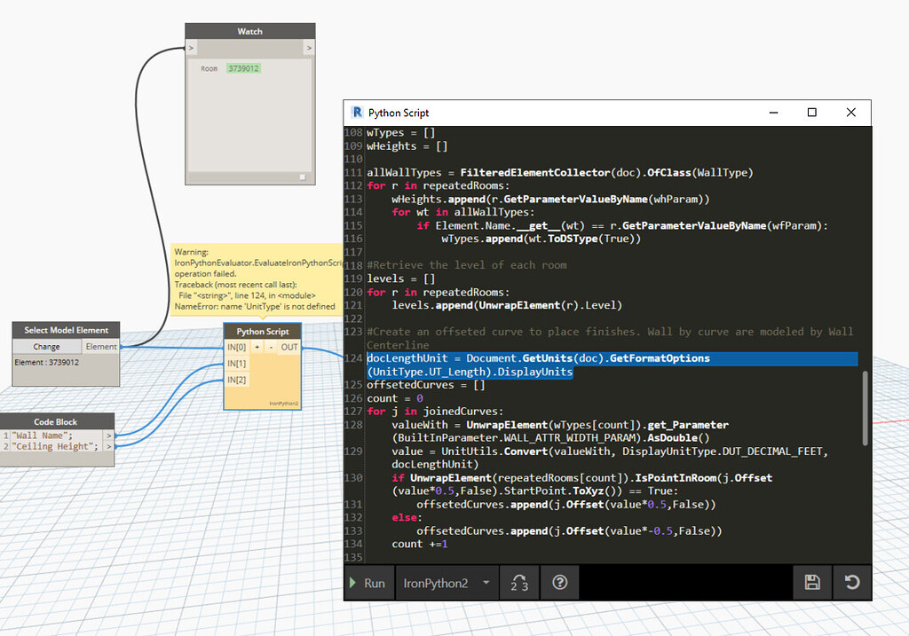 Wall Finish By Room - Modelical Script - Revit - Dynamo