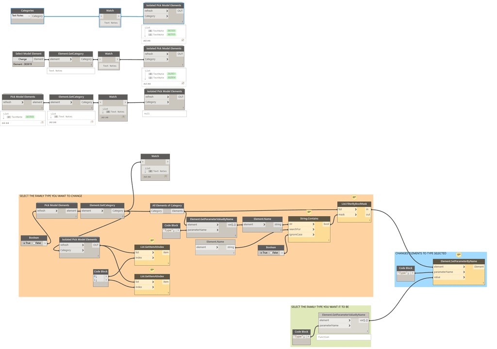 Select Model Element Vs Pick Model Element Returns Different Results Packages Dynamo