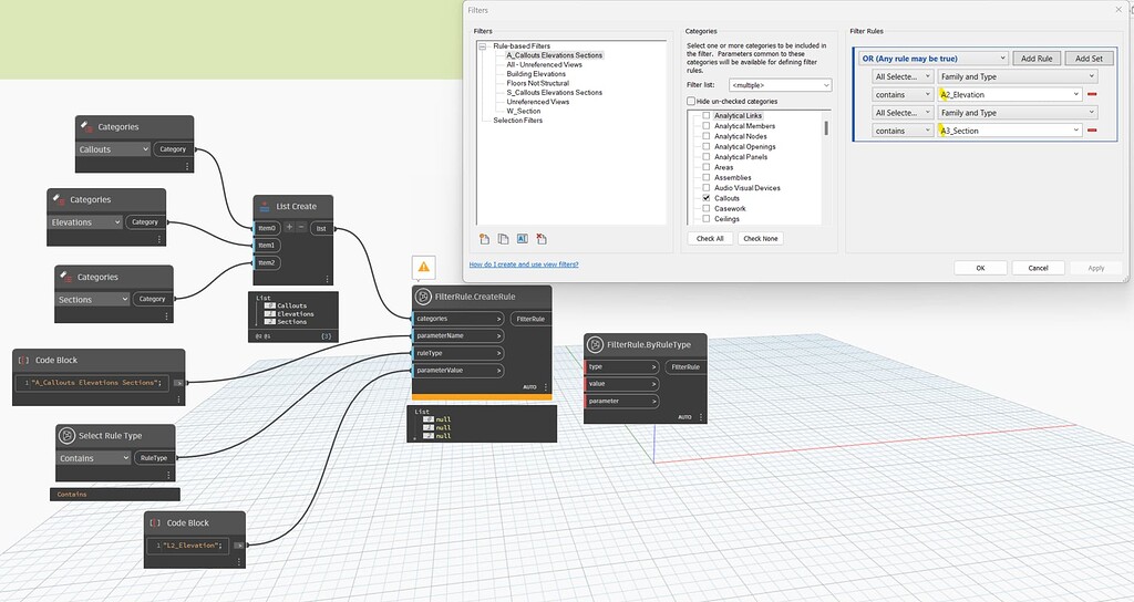 Editing Filter Rule or adding and deleting others? - Dynamo