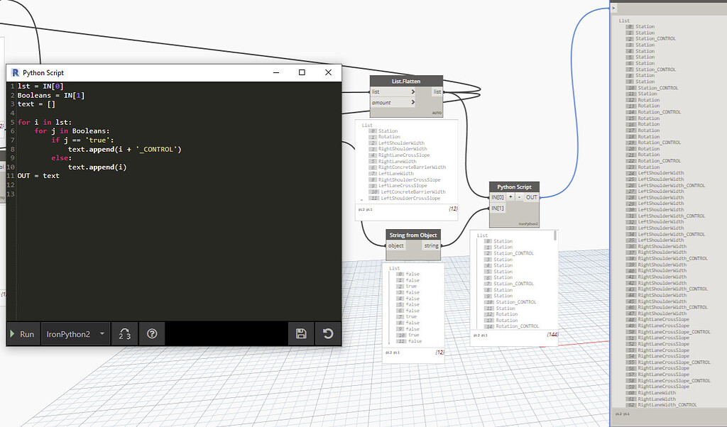If True Add A String At Then End Of Item Lists Logic Dynamo