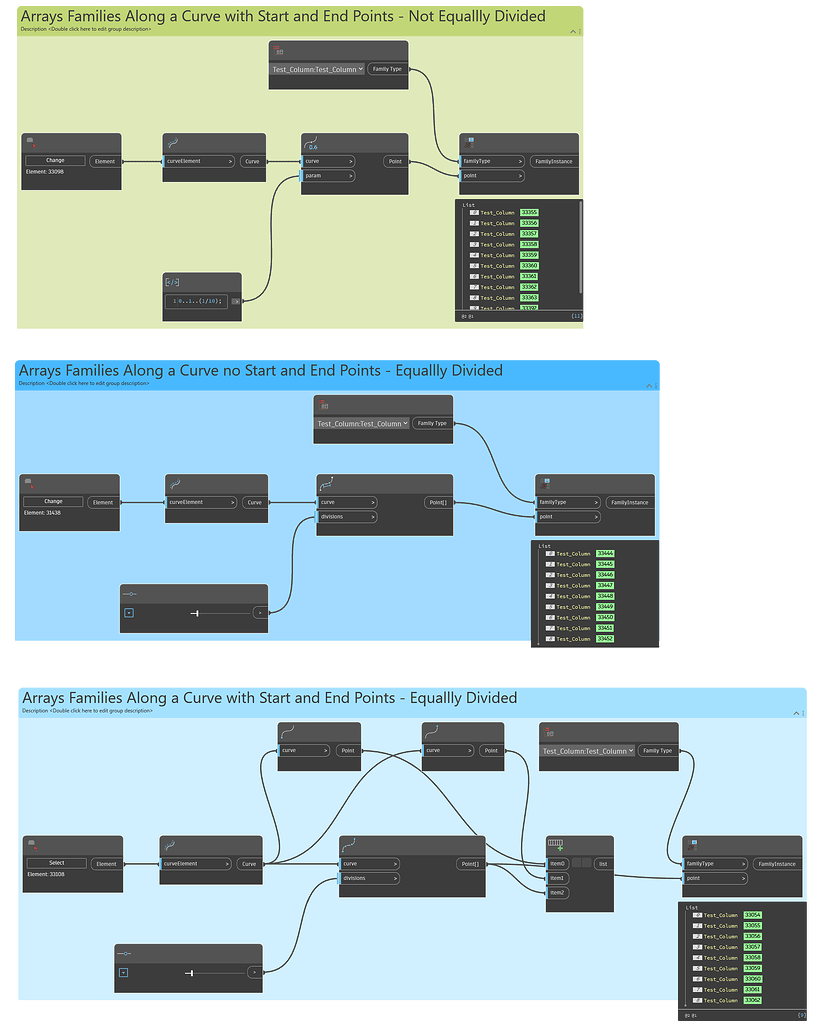 Array Adaptive Components Along a Curve - Revit - Dynamo