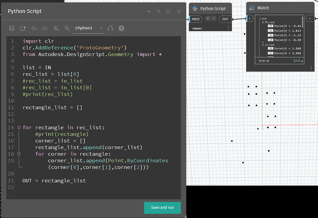 Points And Geometry Created In Dynamo Python Script Not Showing In Civil3d Dynamo Player Dynamo
