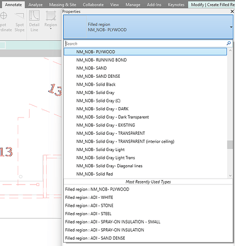 Delete Unused Filled Regions - List Filtering Help - Revit - Dynamo
