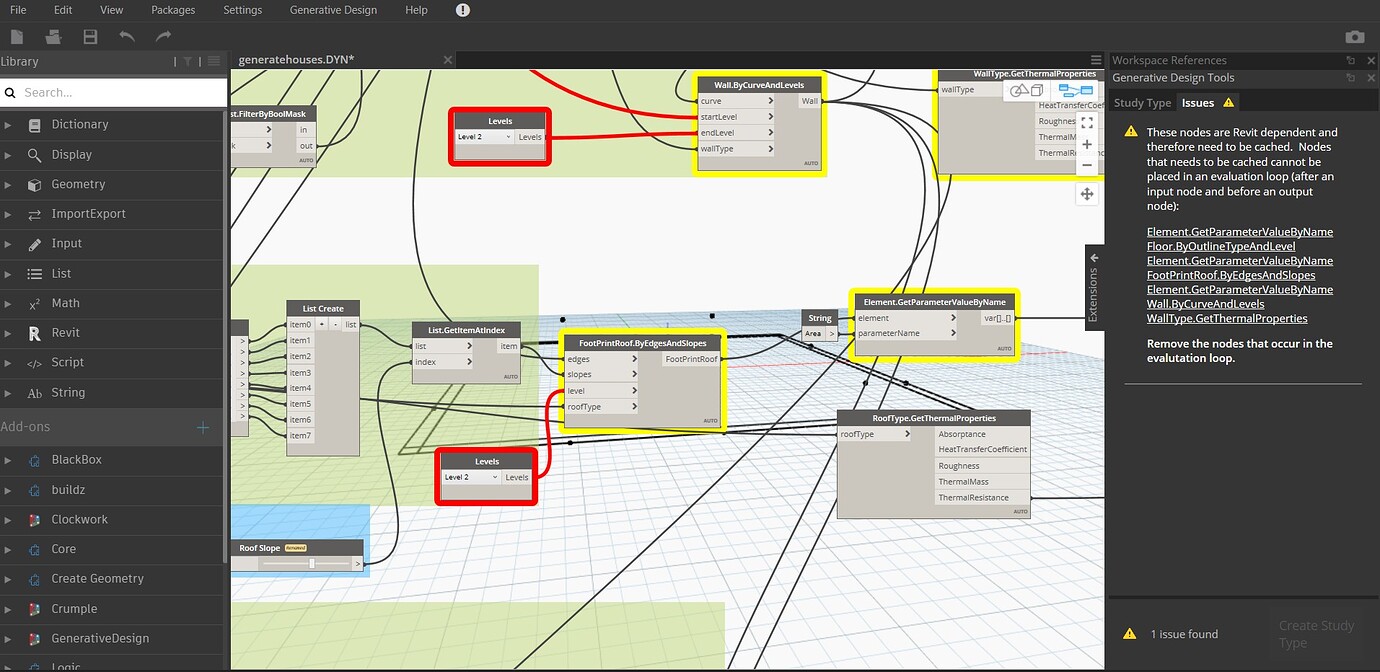 Generative Design Issues- Revit Dependent Nodes - Dynamo