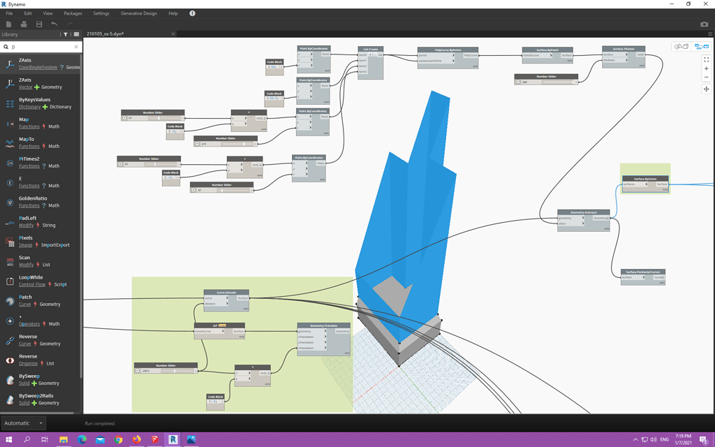 How to intersect Geometry (Like in SketchUp, etc) - Revit - Dynamo