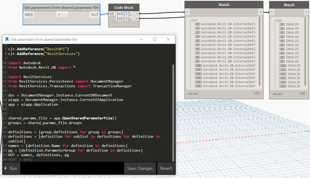 ParameterGroup of SharedParameters INVALID? - Developers - Dynamo