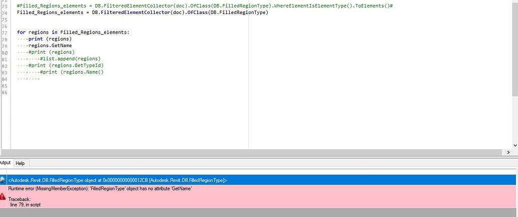 How do I get the Name of a filled region? - Dynamo