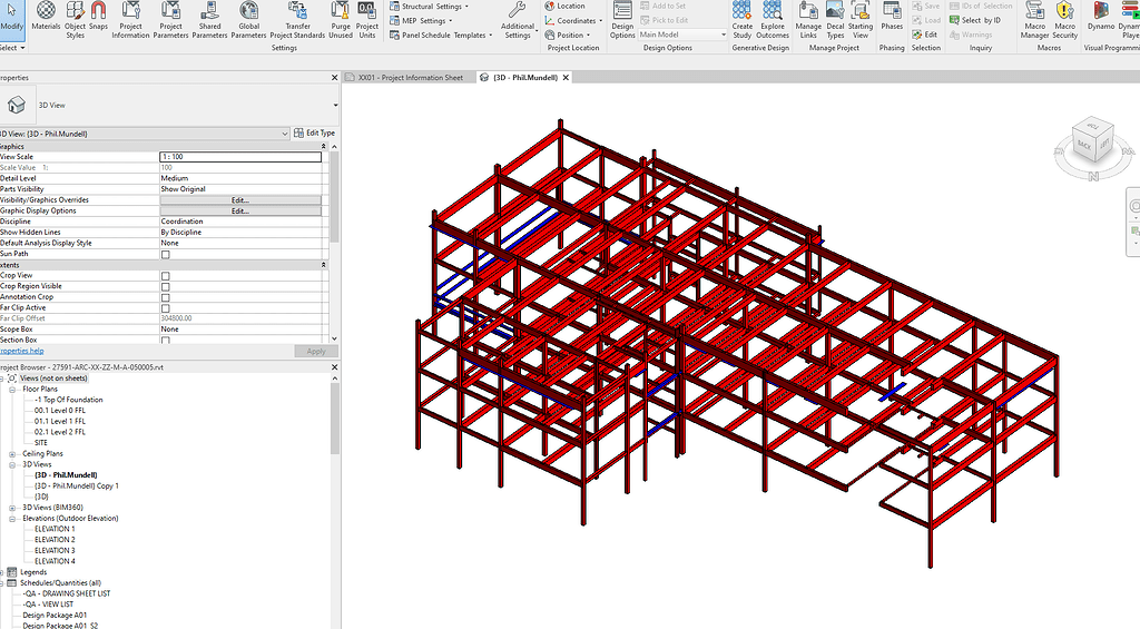 Create Fire Protection Boxing Around Steelwork - Revit - Dynamo