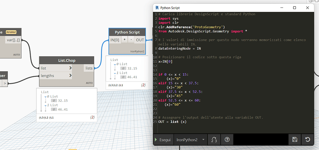 Lettura lista in python script - Developers - Dynamo