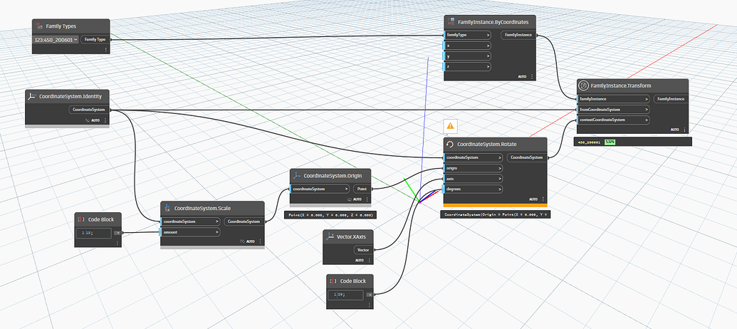 Rotate mechanical family instance in different planes - Revit - Dynamo