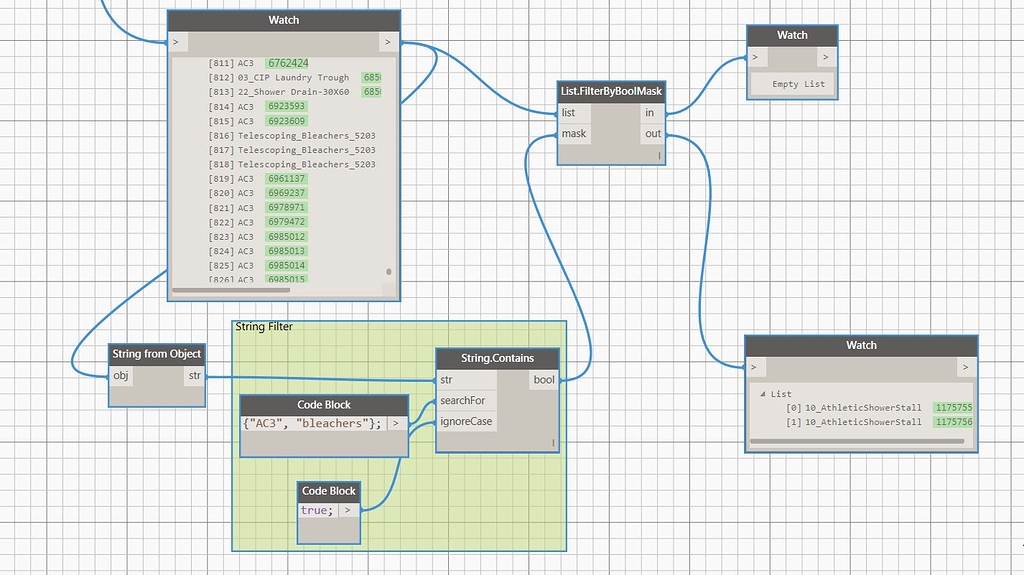 Searching For Multiple Values In Stringcontains Lists Logic Dynamo