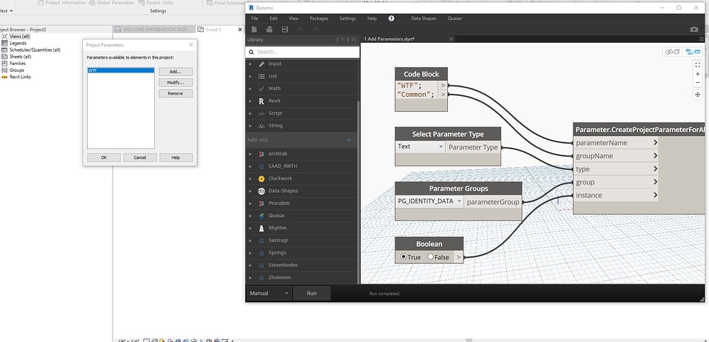 Creating Project Parameters Duplicates Even If The Parameter Exists