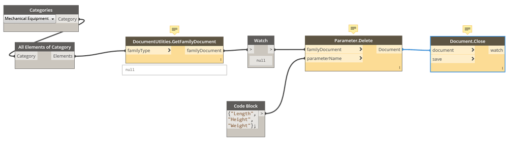 How to delete multiple family parameter from inside the project - Developers - Dynamo