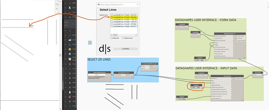 Data-Shapes and HighlightInView option - Revit - Dynamo