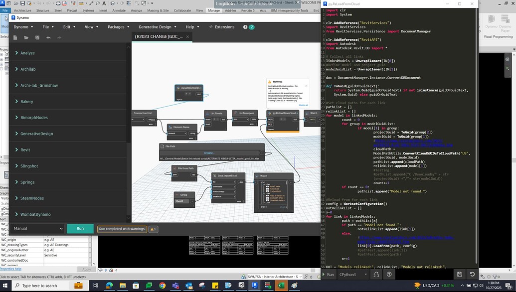 Batch Reload Multiple BIM 360 Cloud Models - Revit - Dynamo