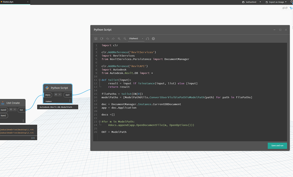 Learning how to handle background documents in Python - Developers - Dynamo