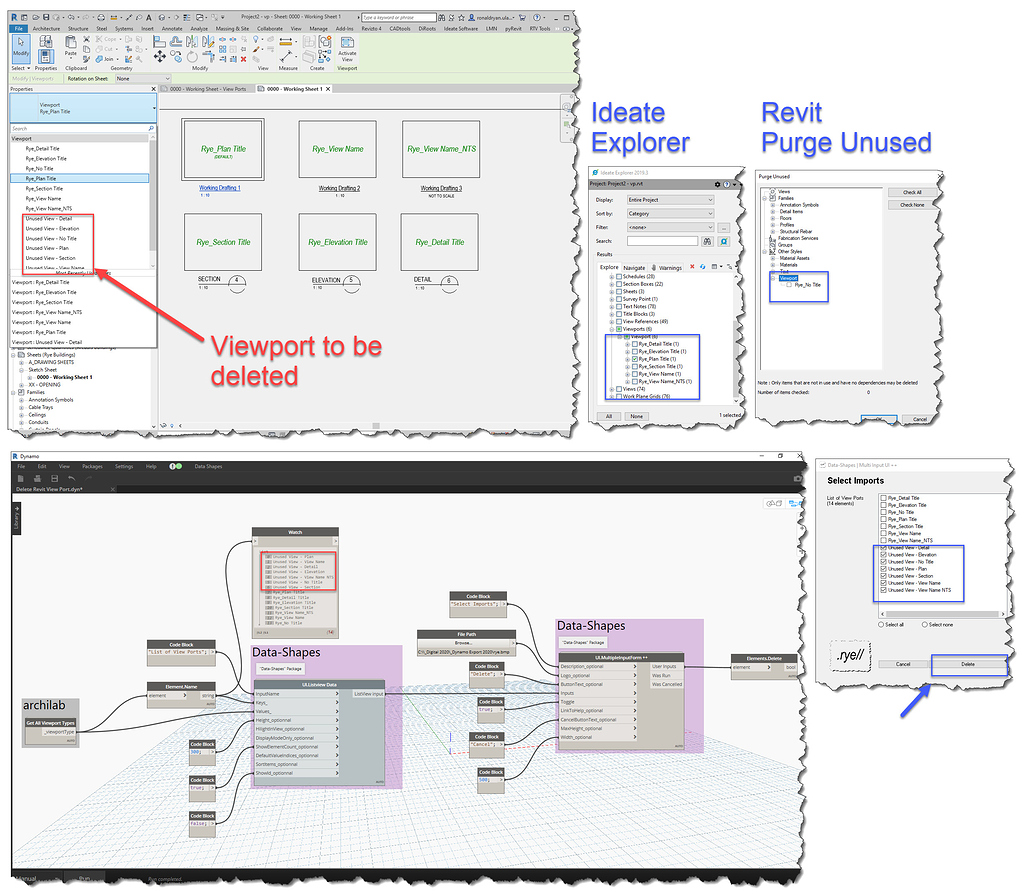 Delete Viewport Type - Using Dynamo with DataShape UI - Share - Dynamo