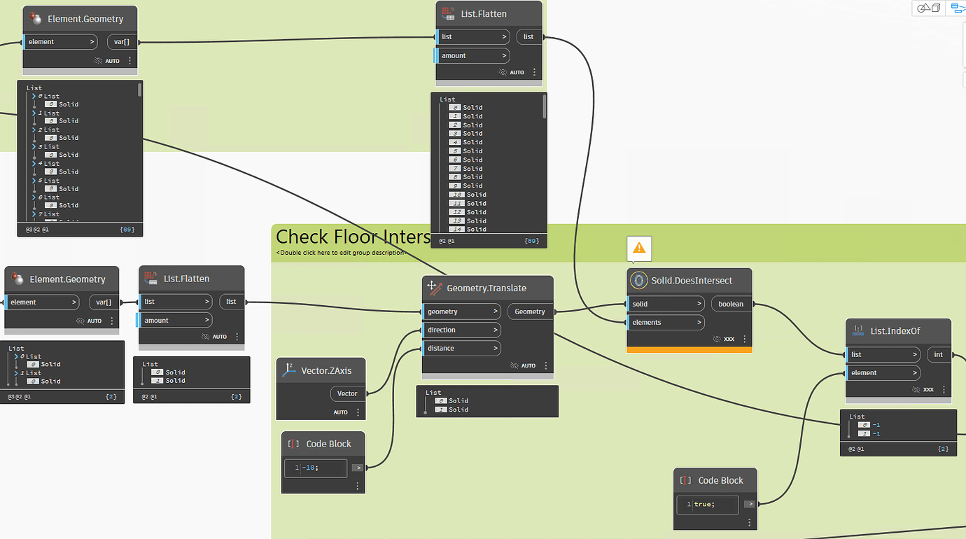 Trouble with Solid.DoesIntersect node - Revit - Dynamo
