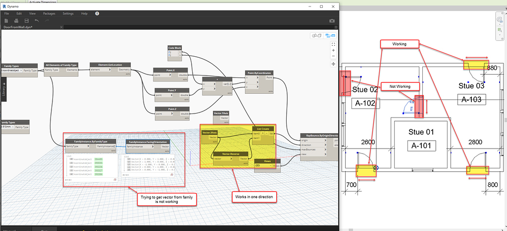RayBounce and vectors - Dynamo