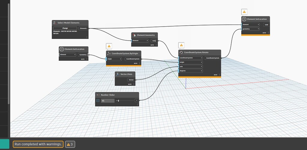 Dynamo script for rotating multiple elements (e.g Steel Column) around its center - Revit - Dynamo