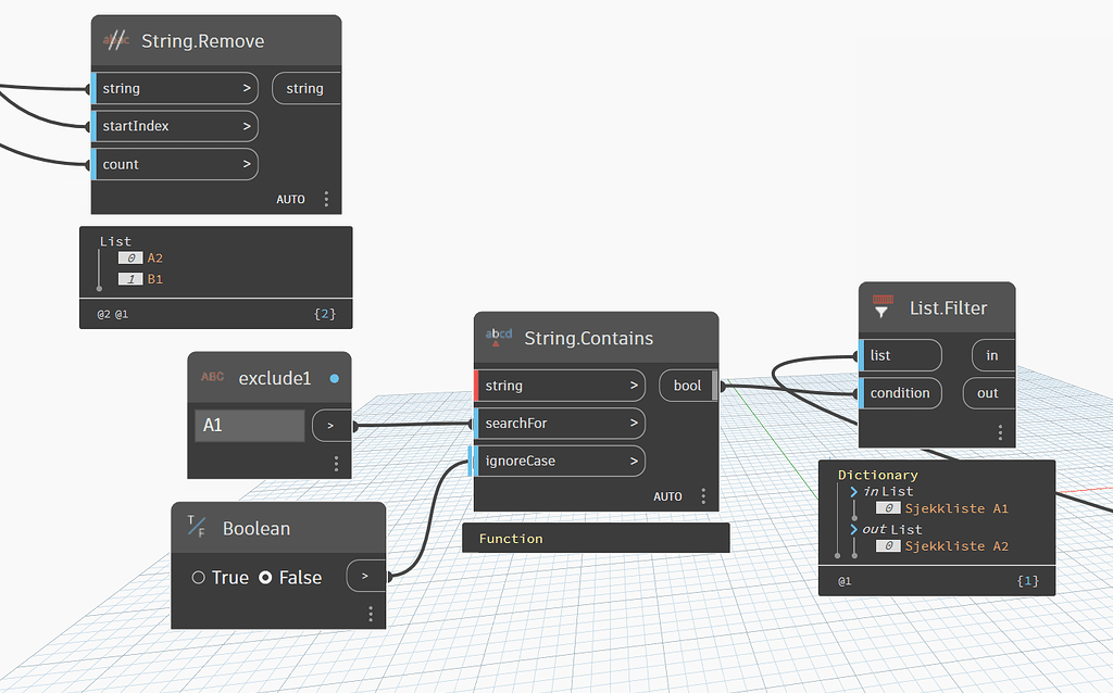 Using multiple search for items in “String Contains - Lists-Logic - Dynamo