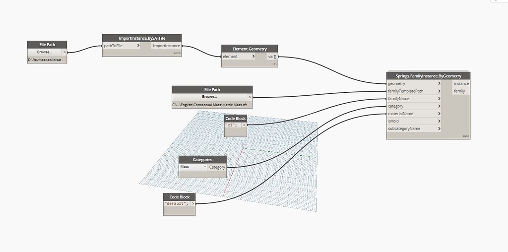 Export SAT file to Revit Geometry - Packages - Dynamo