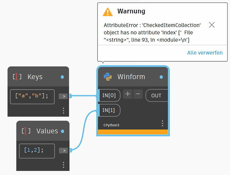 WinForm with checkboxes, keys and values - Dynamo