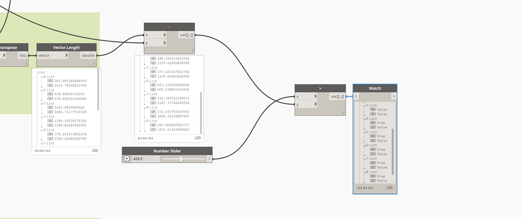 Creating One List From Sub Lists Based On Whether It Contains At Least One True Lists Logic