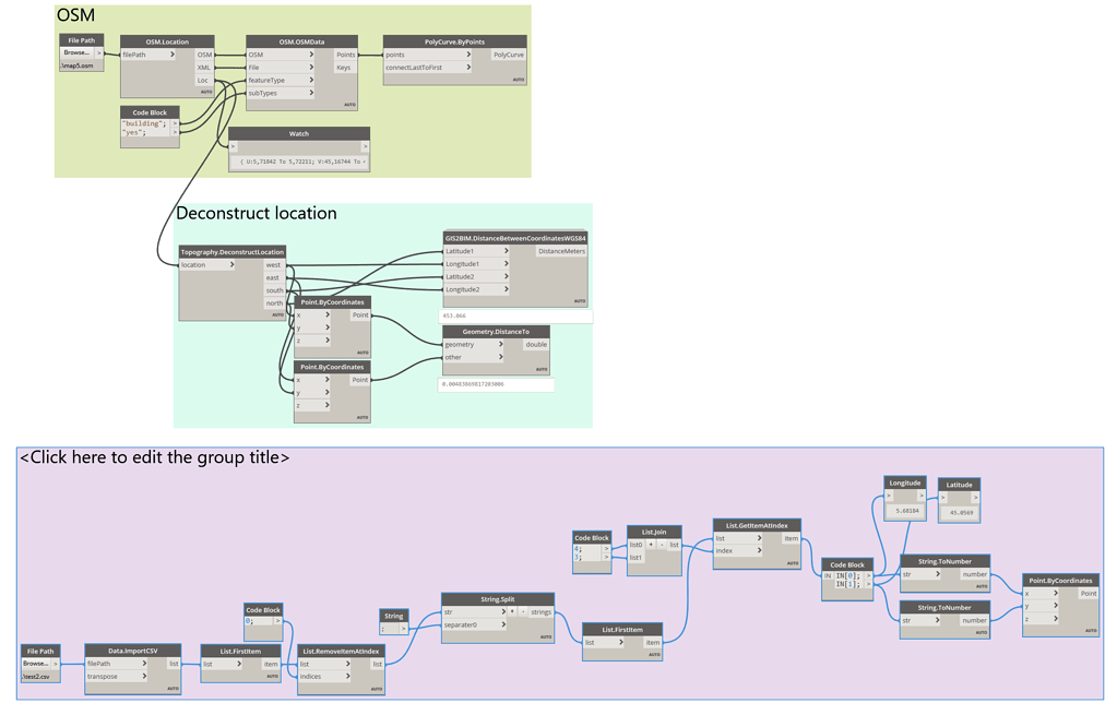Relation between Open Data files and OSM - Revit - Dynamo