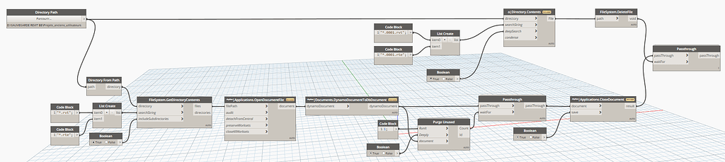 Purge and delete backup files - Revit - Dynamo