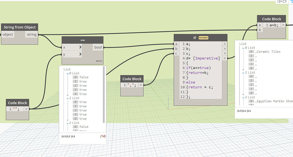 Code block with If statement problem - Revit - Dynamo